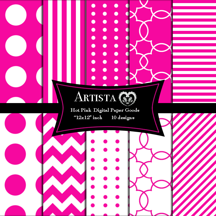 Pink Crafts Paper Kids Party Theme Chevron, Stripes, Polka Dot, And ...
